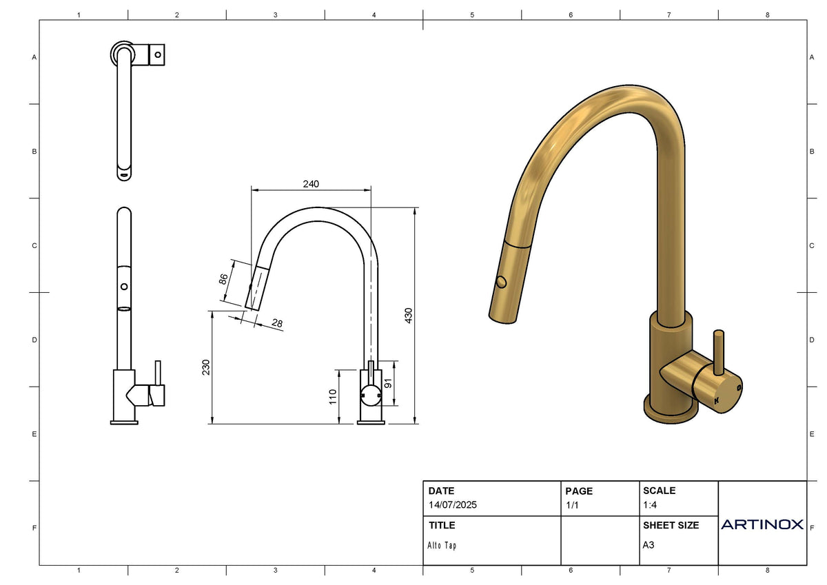 Alto Tap – Artinox Sinks Australia