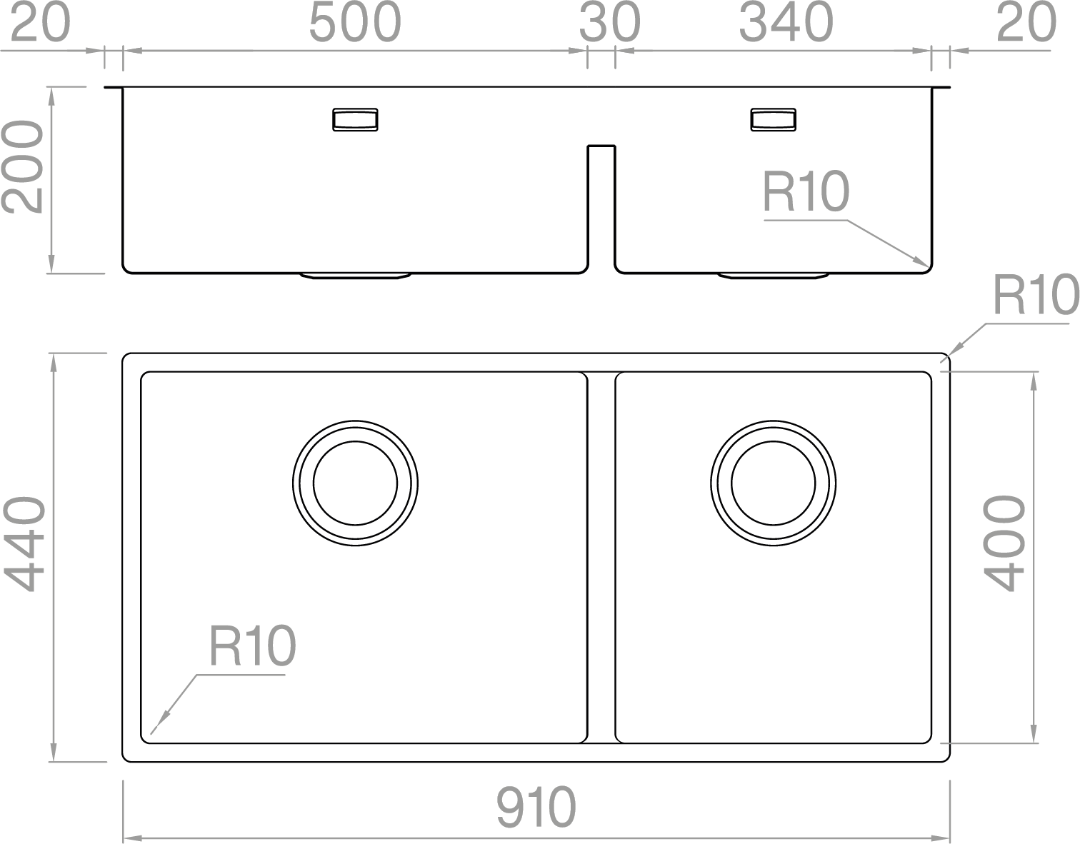 Radius Mose 50/34 – Artinox Sinks Australia