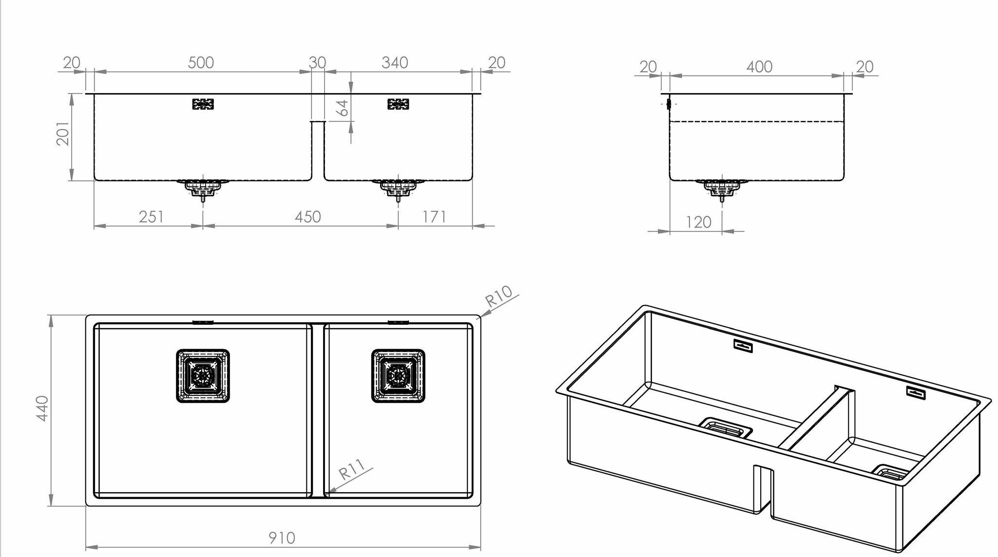 Square Mose – Artinox Sinks Australia